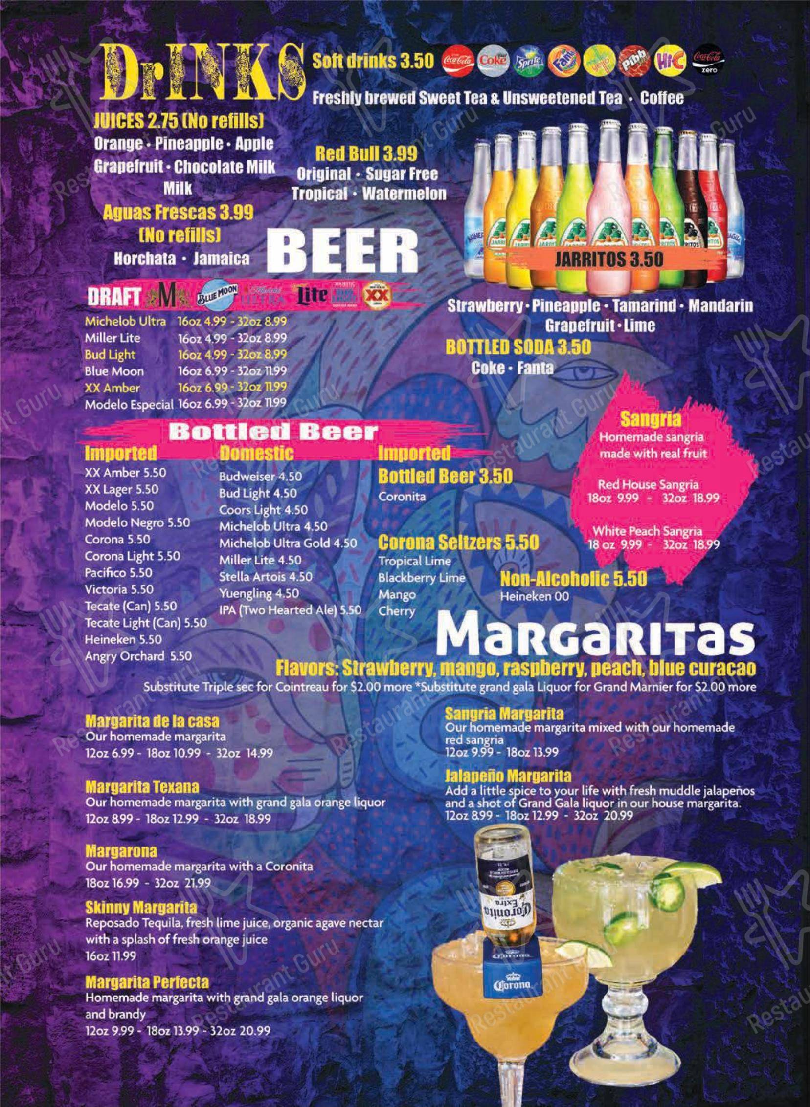 Menu at Blue Tequila Mexican Restaurant, Grill & Cantina, North Port