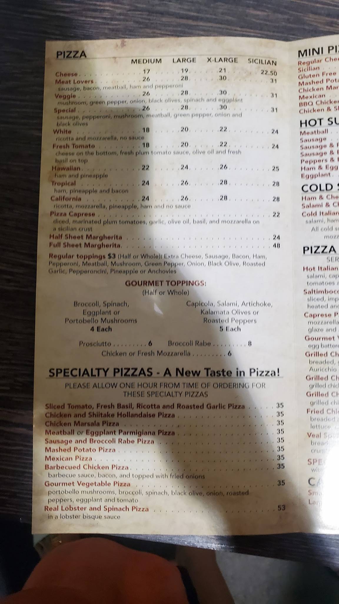 Menu at Pizza Time pizzeria, Boca Raton, SW 2nd Ave #7000