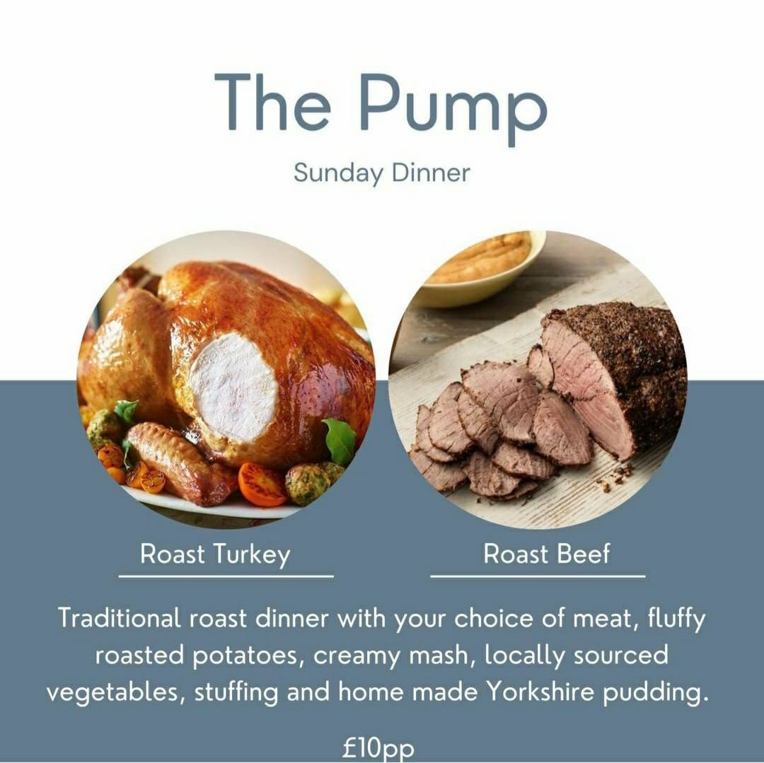 Menu at The Pump cafe, Bolsover