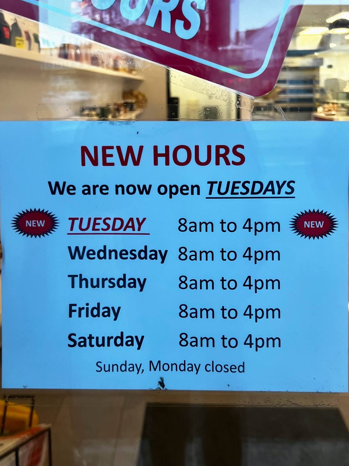 Menu at Bonjour Bakery, Edmonton
