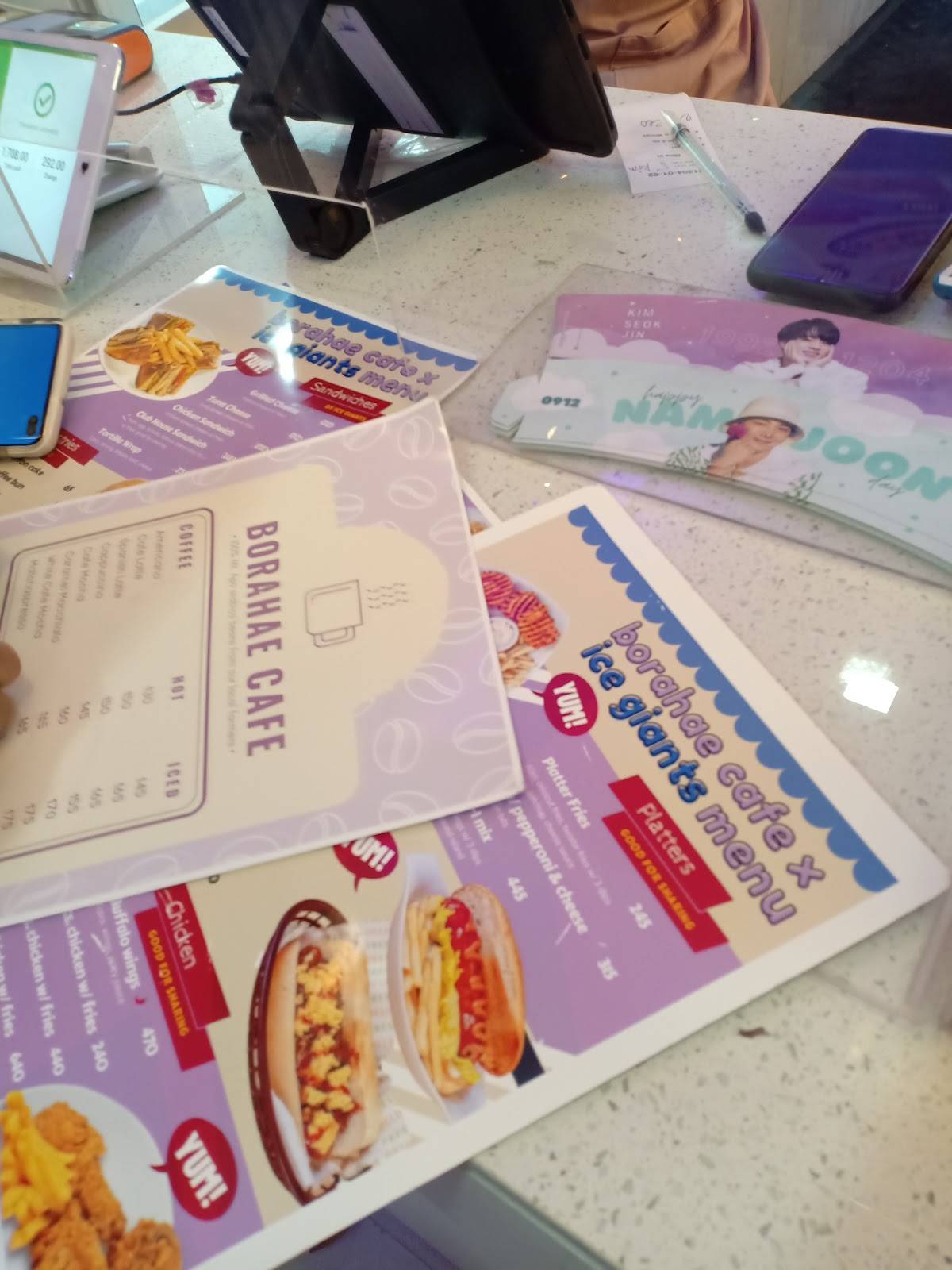 Menu at Borahae Cafe, Davao City