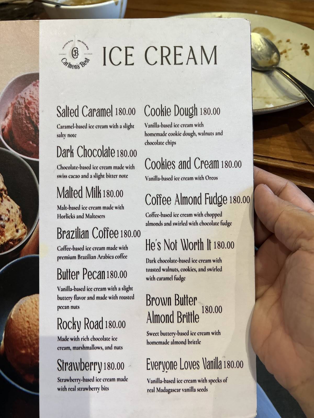 Menu at Borro restaurant, Quezon City