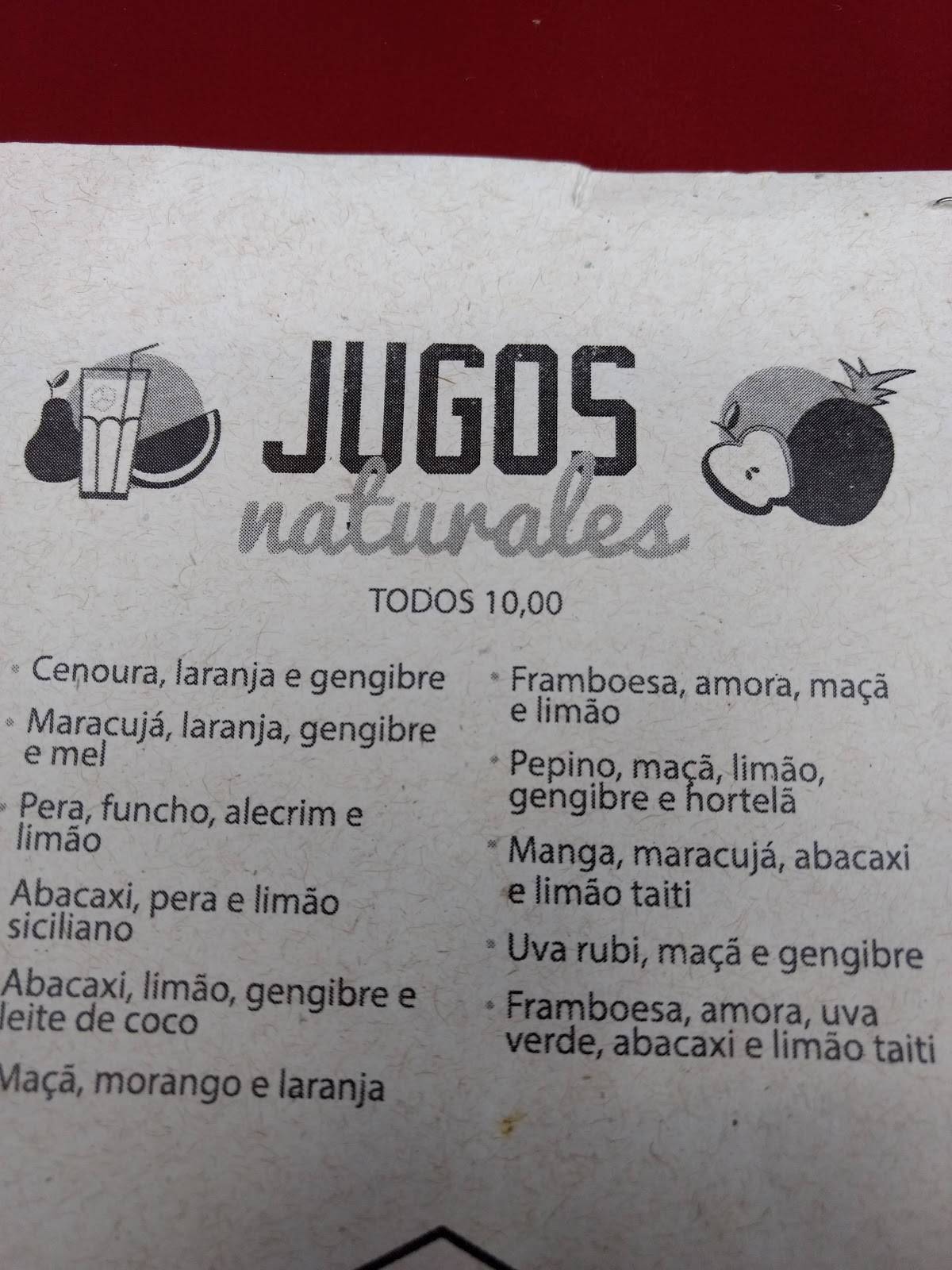 Menu em Negrita Café Bar - Botanique Oásis, Curitiba