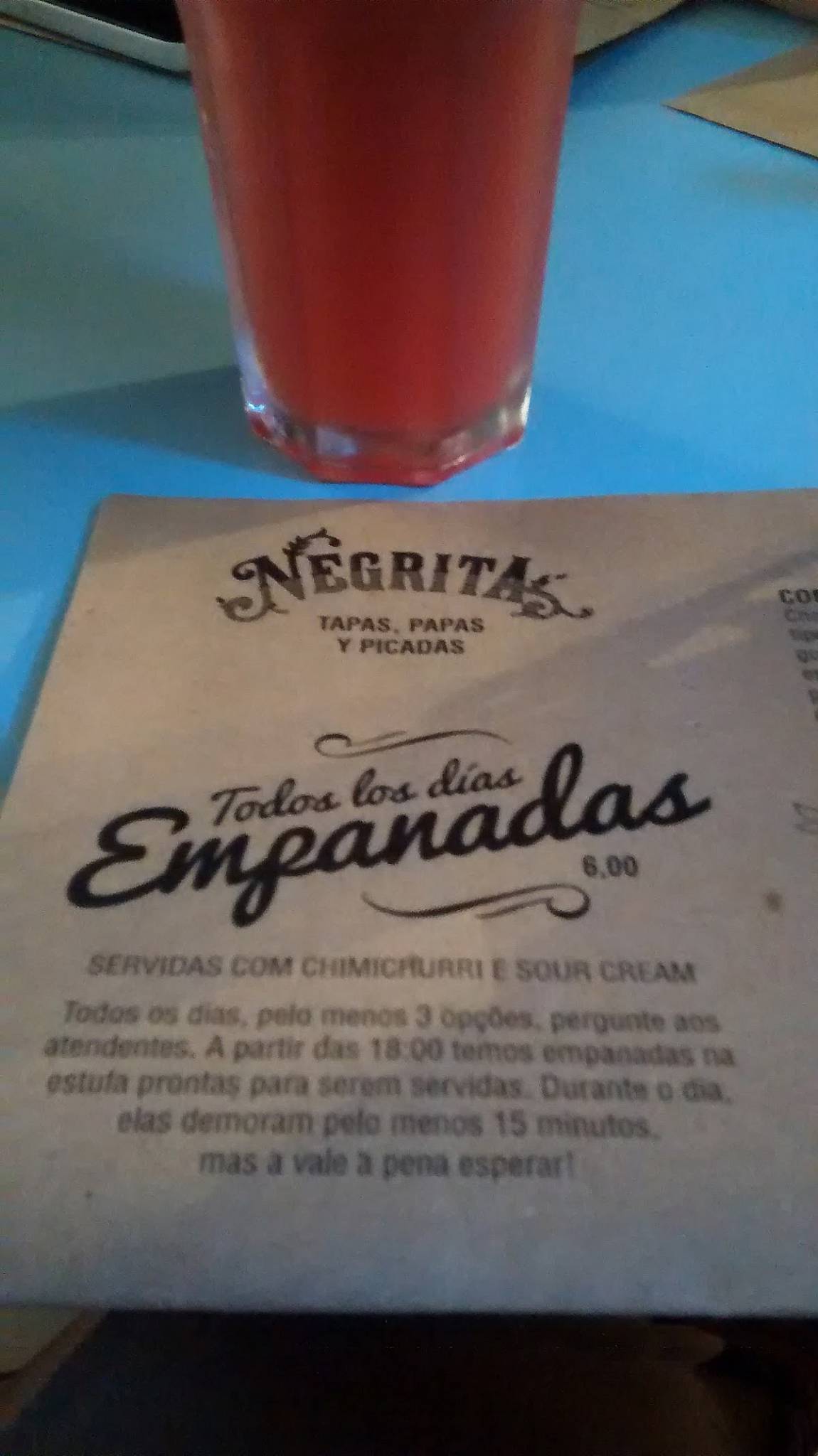 Menu em Negrita Café Bar - Botanique Oásis, Curitiba