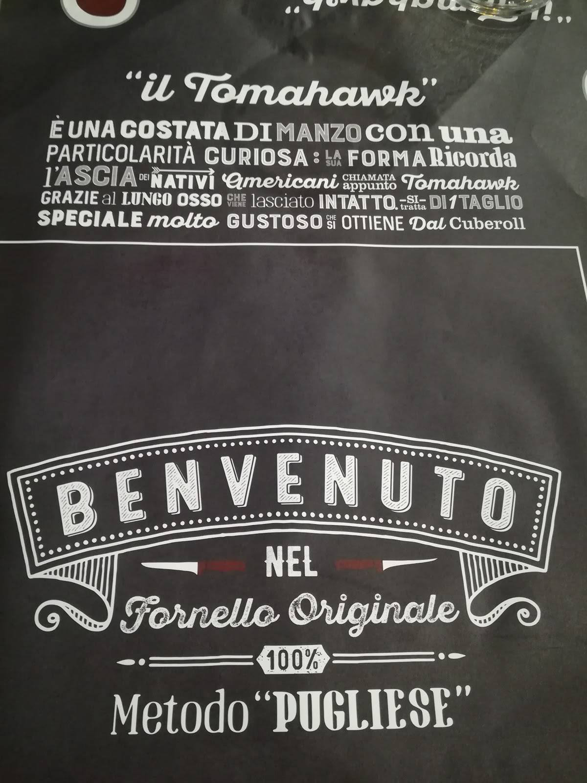 Menu da Braceria Via Vai Piazza Ebalia ristorante, Taranto