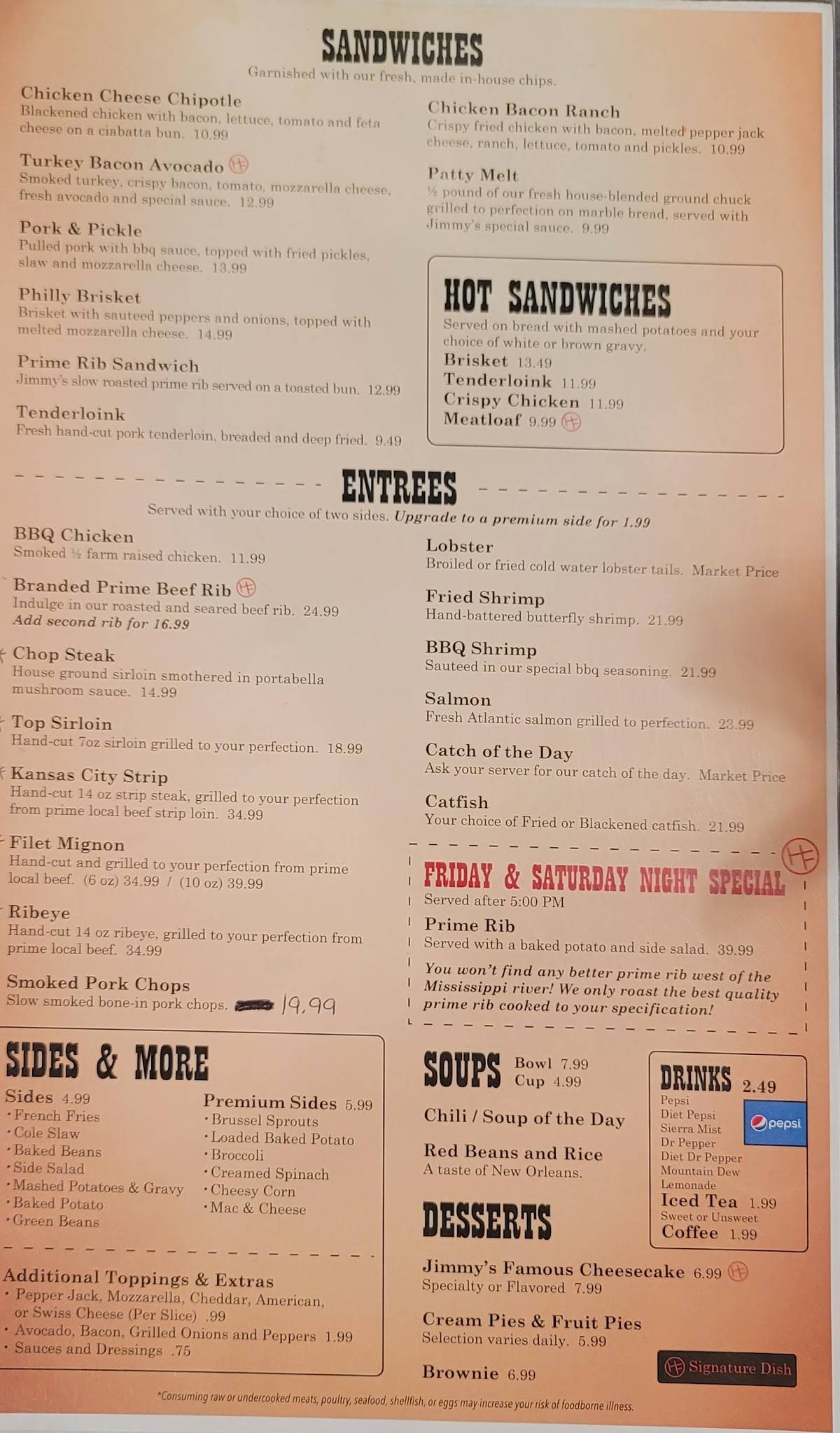 Menu at Branded Steakhouse Oink & Moo BBQ, Richmond
