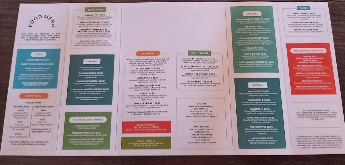 Menu at BrewDog Pentridge pub & bar, Coburg