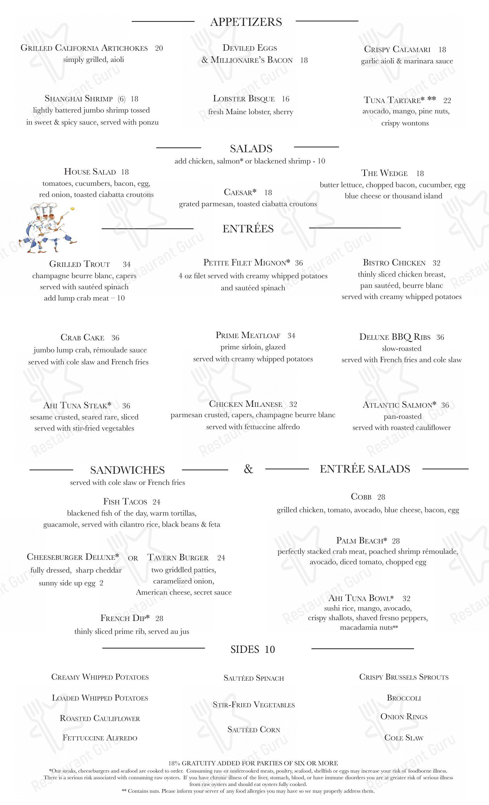 Menu at BrickTop's restaurant, Naples, Tamiami Trl N