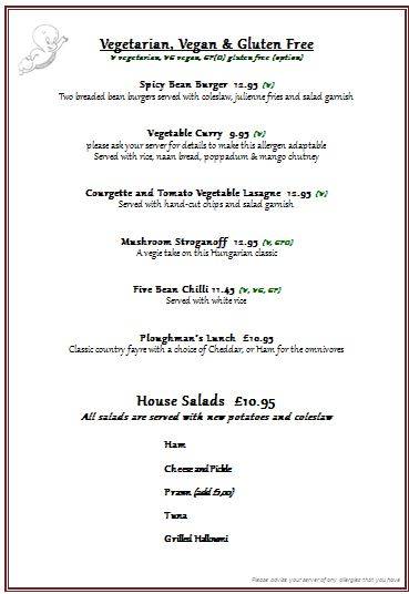 Menu at The Friendly Spirit pub & bar, Bridgwater