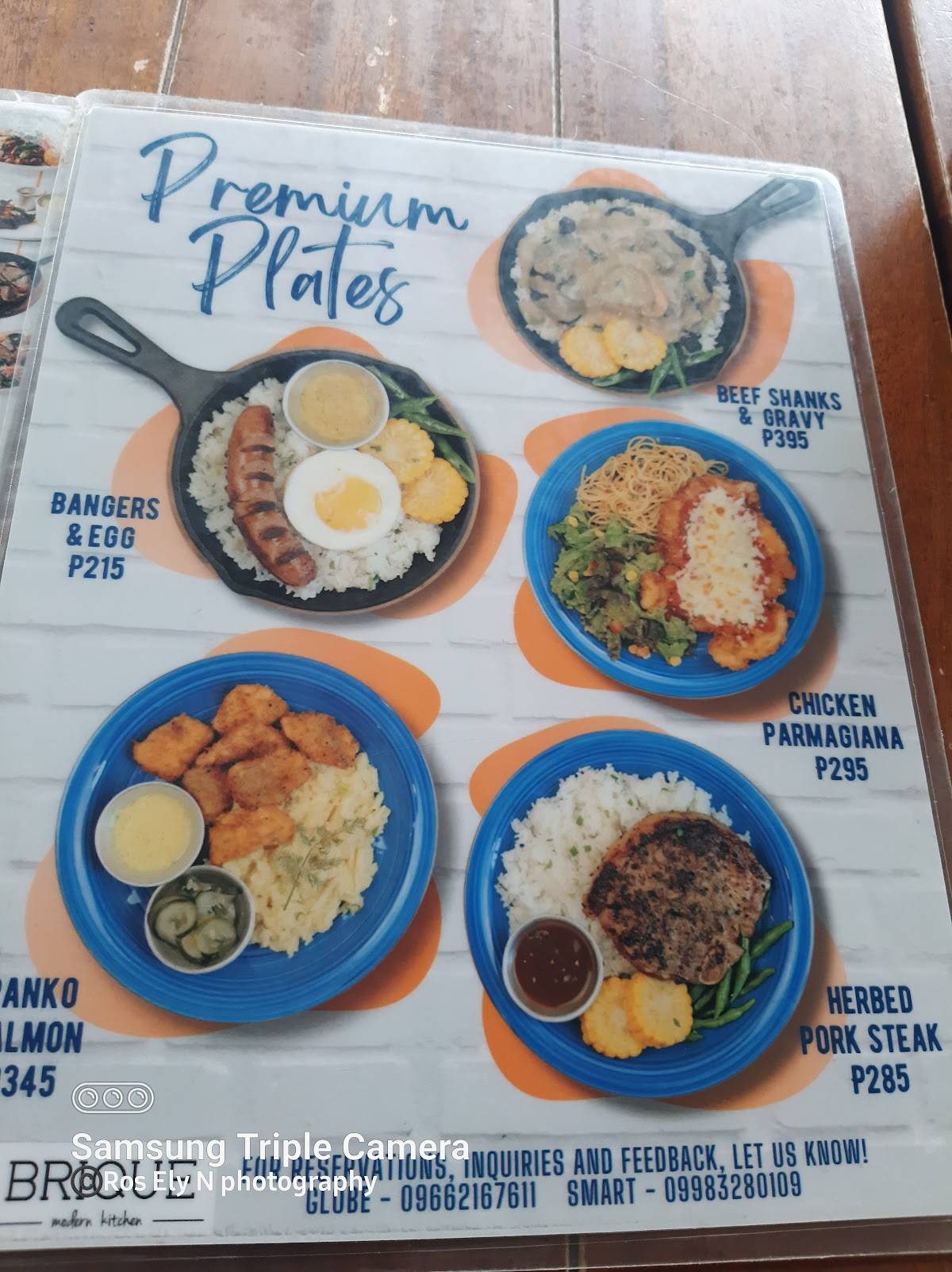 Menu at Brique Modern Kitchen cafe, Cebu City, ayala center cebu