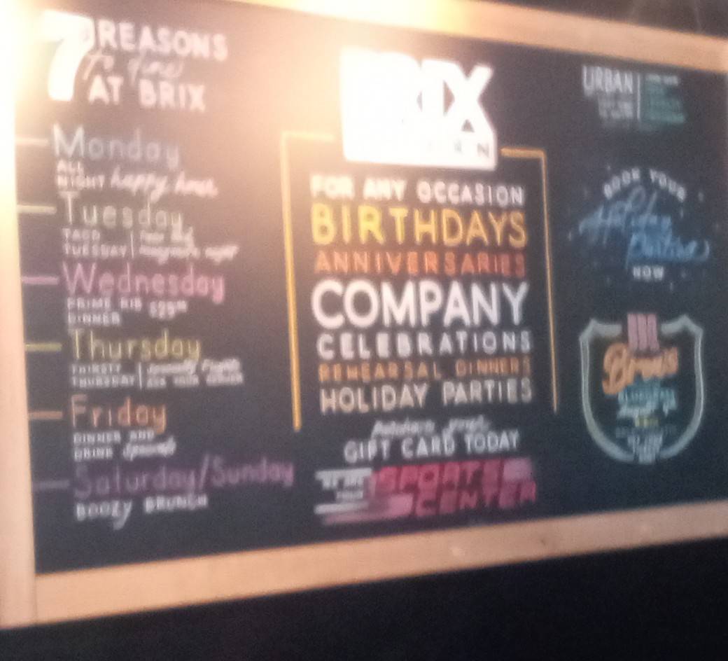 Menu at Brix Tavern - Keizer pub & bar, Keizer
