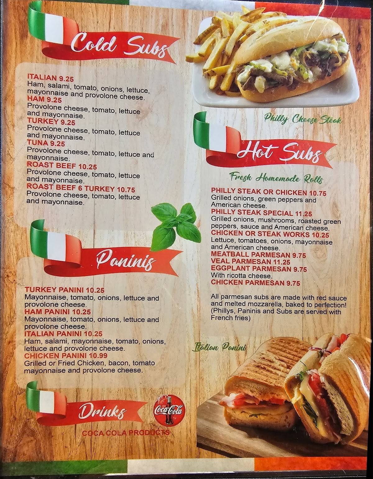 Menu at Brothers Italian Cuisine pizzeria, Anderson