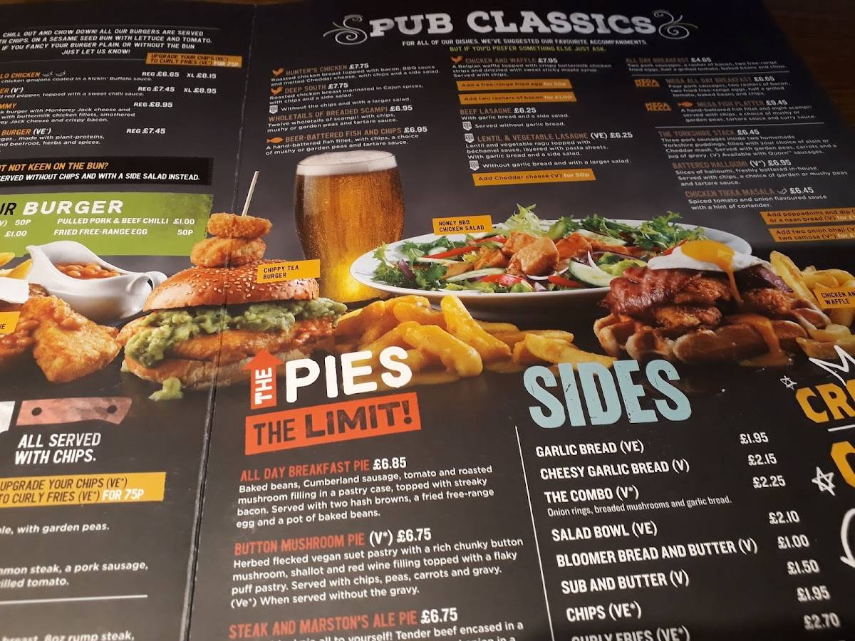 Menu at Red Hawk pub & bar, Brough