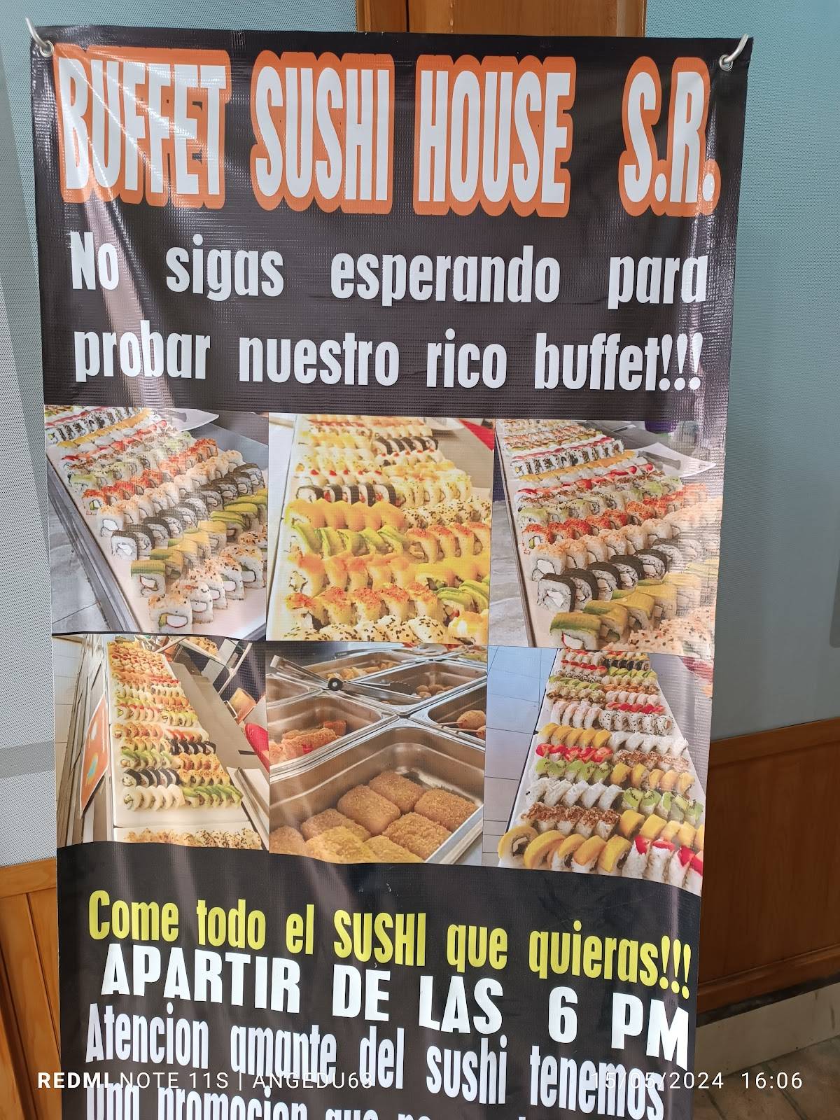 Menu at Buffet Sushi House SR restaurant, Huauchinango