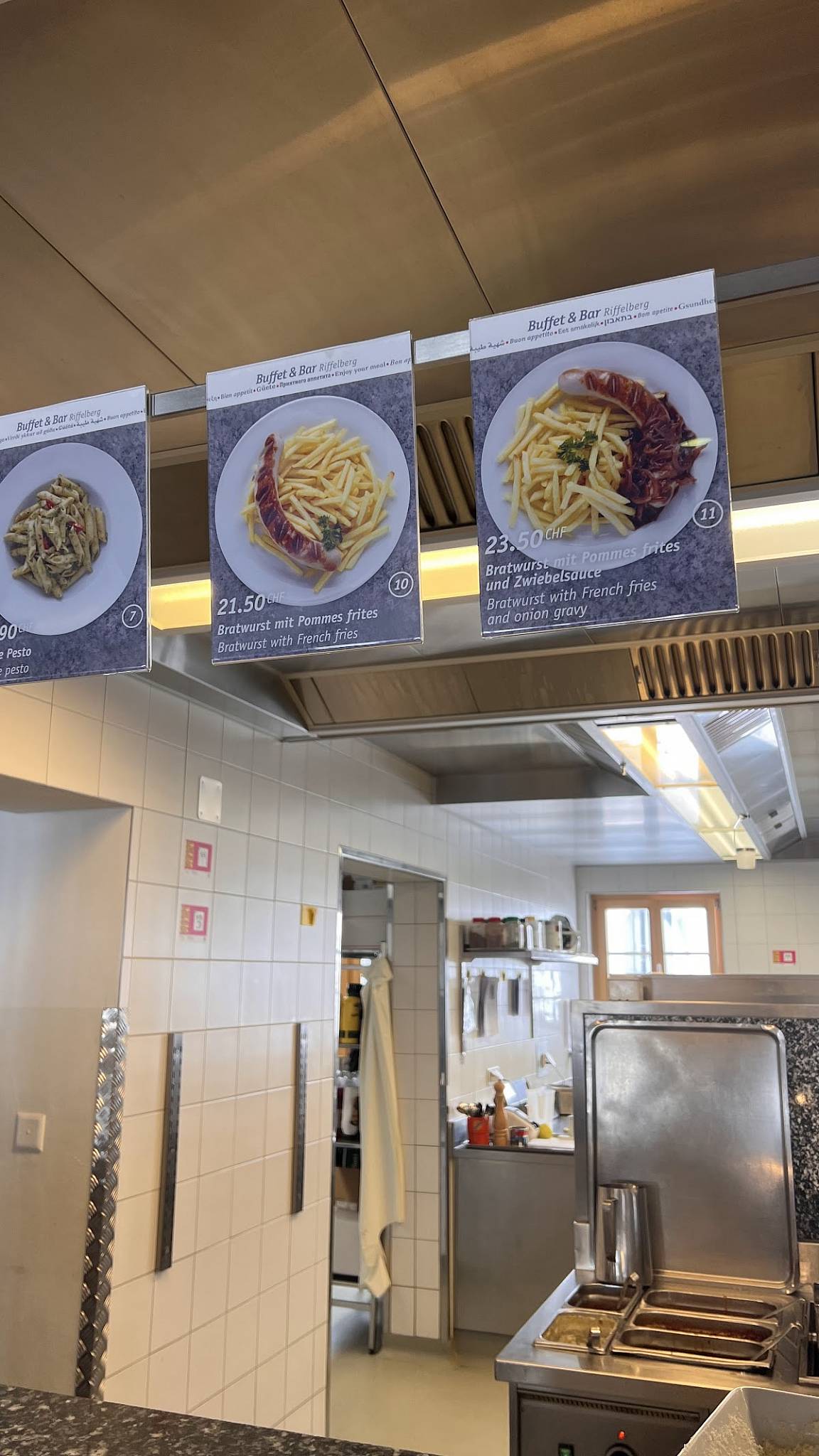 Menu at Buffet & Bar Riffelberg, Zermatt, Riffelberg 2500 m