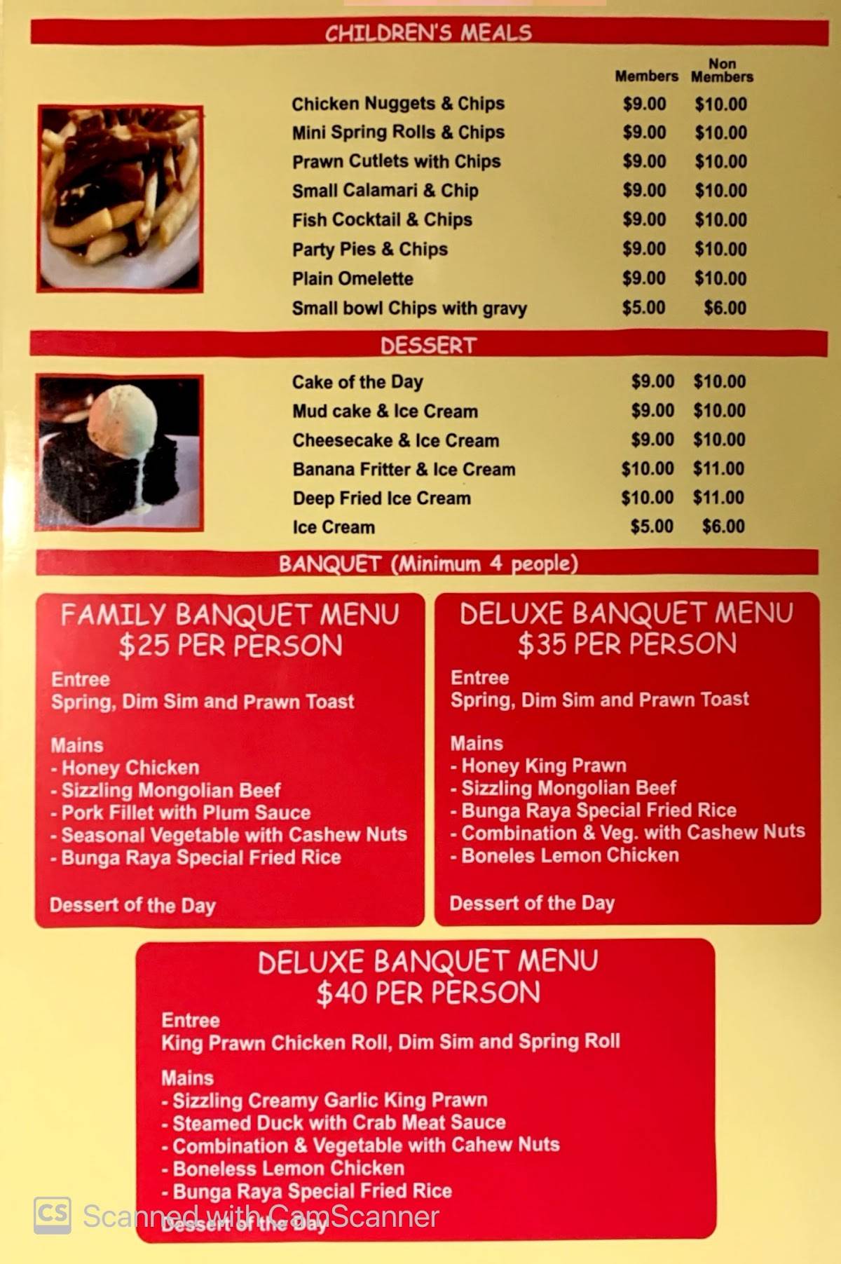 Menu at BungaRaya@Easts restaurant, East Maitland