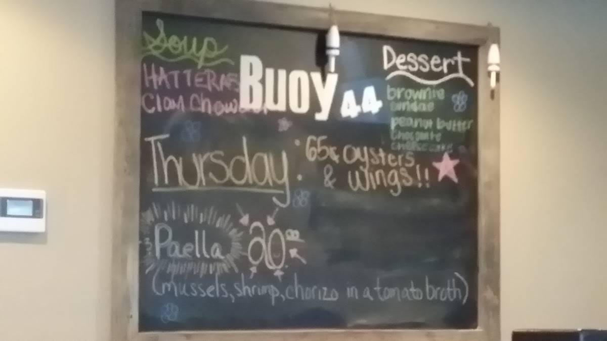 Menu at Buoy 44 Seafood Grill restaurant, Virginia Beach