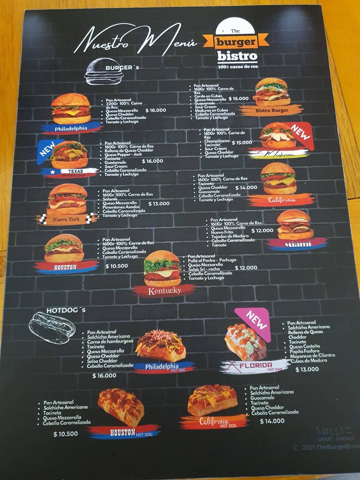 Carta del restaurante The Burger Bistro sogamoso, Sogamoso