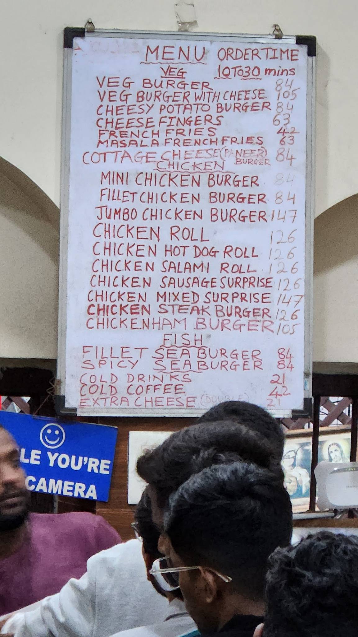 Menu at Burger - Camp Branch, Pune
