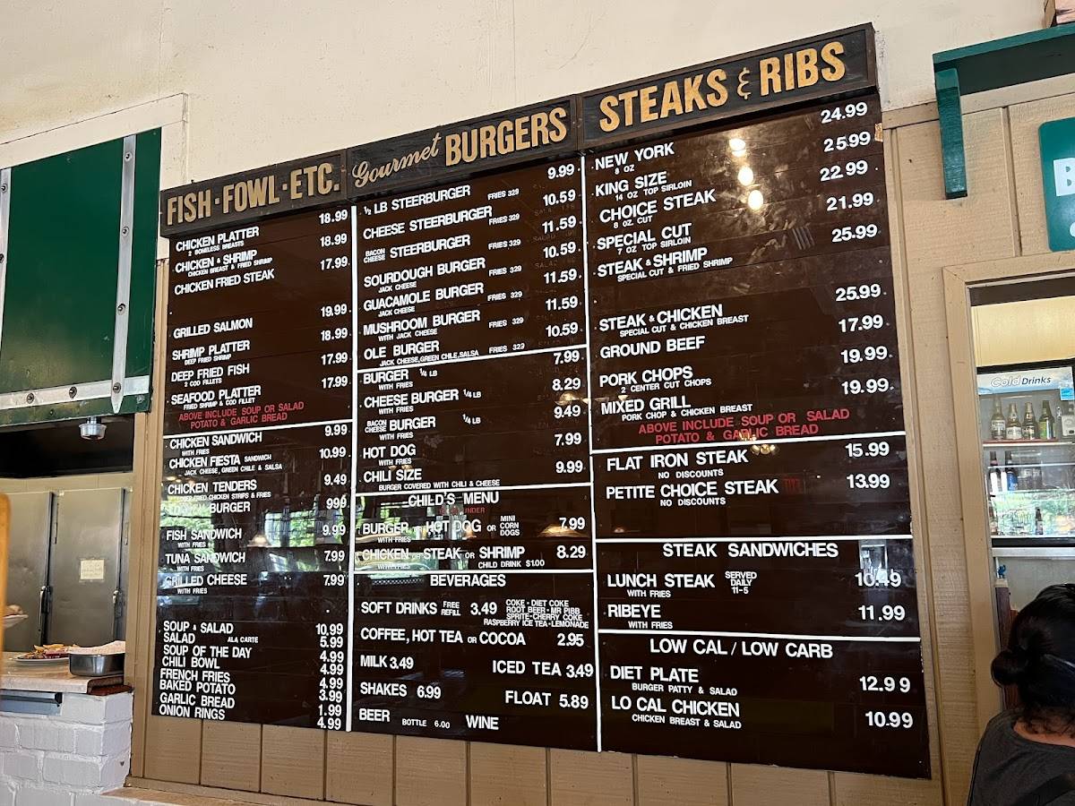Menu at Burger Pit restaurant, San Jose