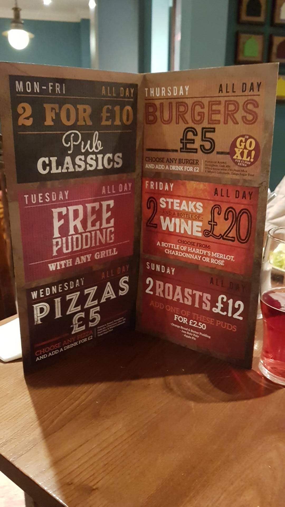 Menu at Butlers Leap Rugby pub & bar, Rugby, Clifton Rd
