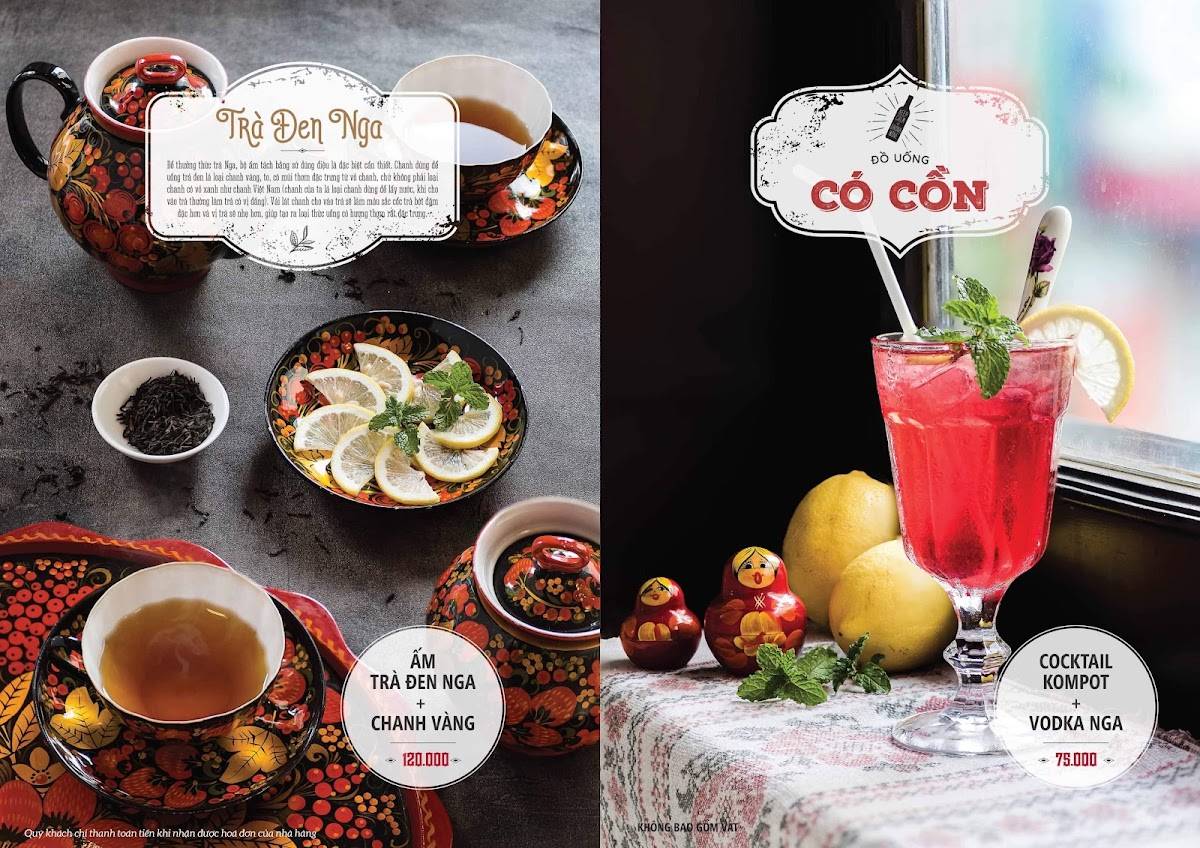 Menu at CCCP Café & Restaurant, Hanoi
