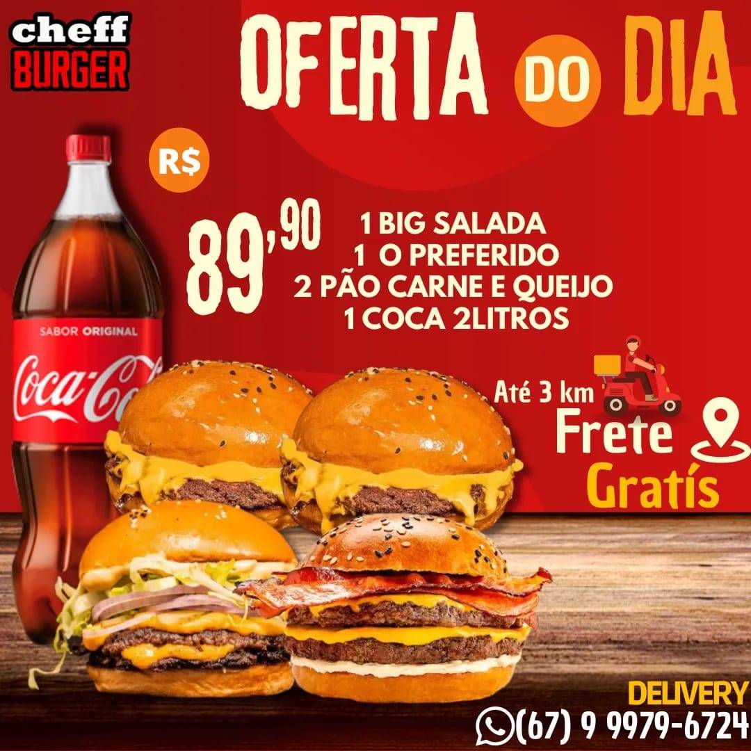 Menu em CHEFF BURGER restaurante, Dourados