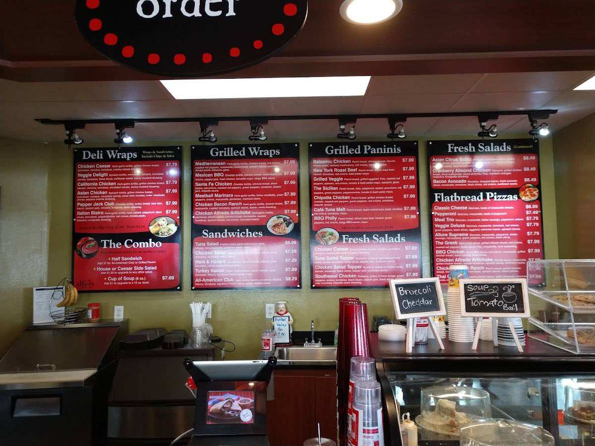 Menu at Café Allure restaurant, St. George, 661 E St George Blvd