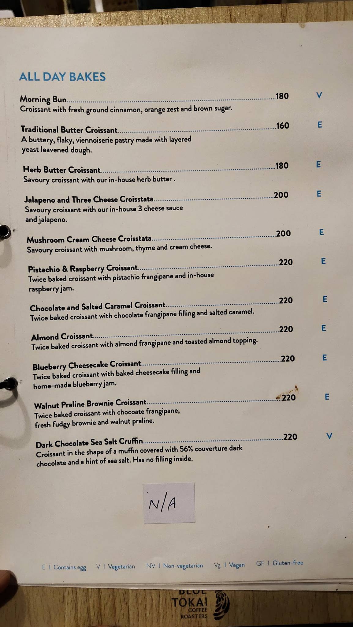 Menu at Blue Tokai Coffee Roasters Park Street, Kolkata
