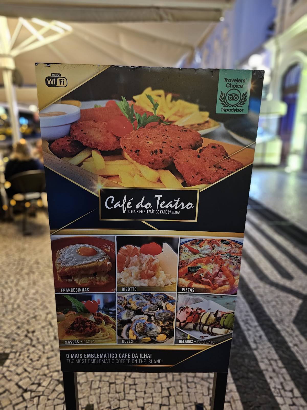 Menu at Café do Teatro, Funchal, Av. Arriaga