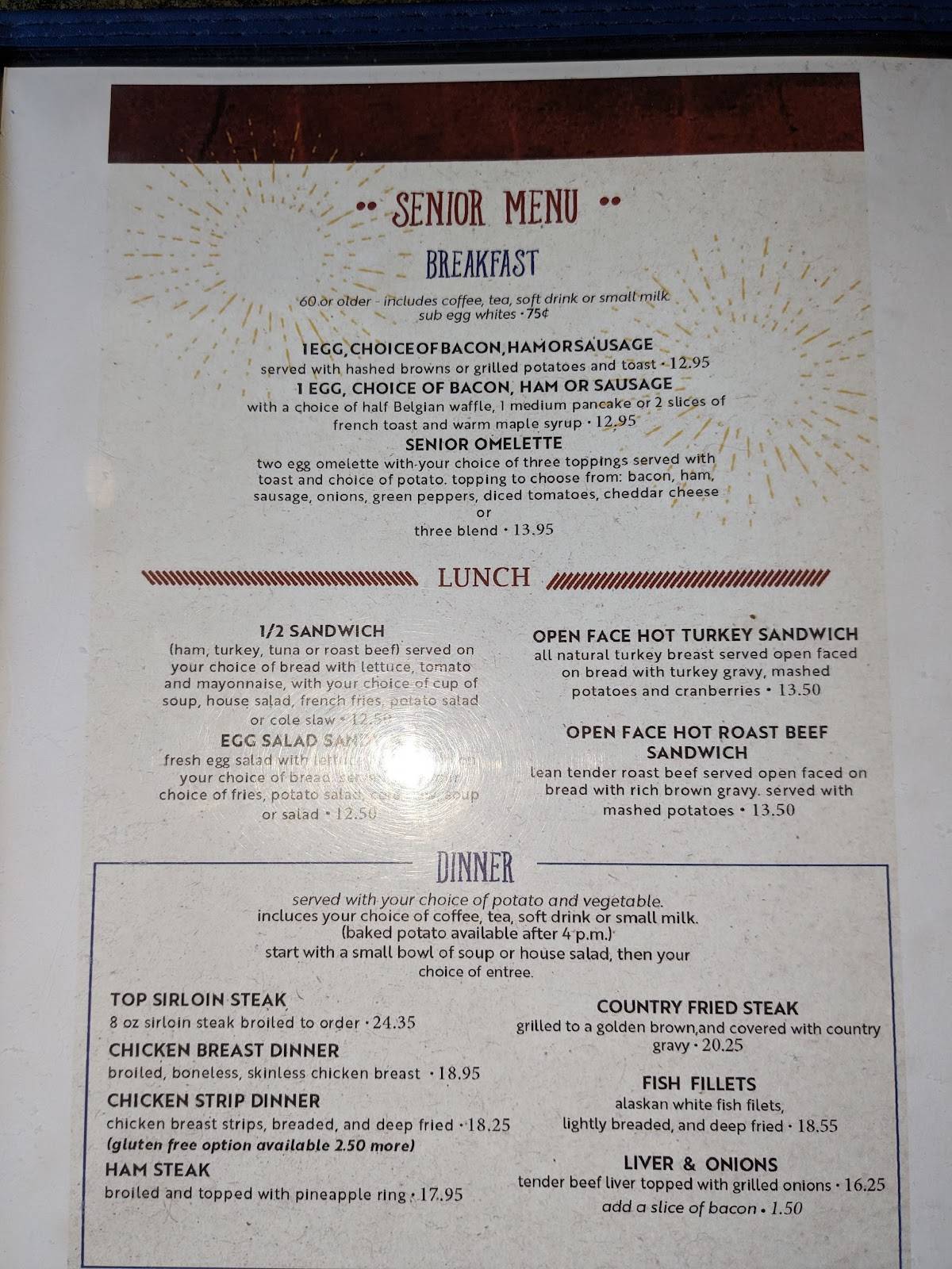 Menu at Country Rose Café cafe, Tacoma