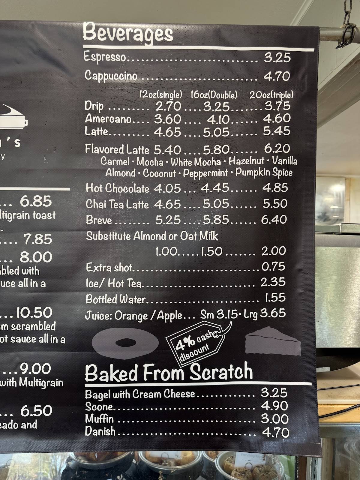 Menu at Jakey Leigh's Café Bakery, Kanab