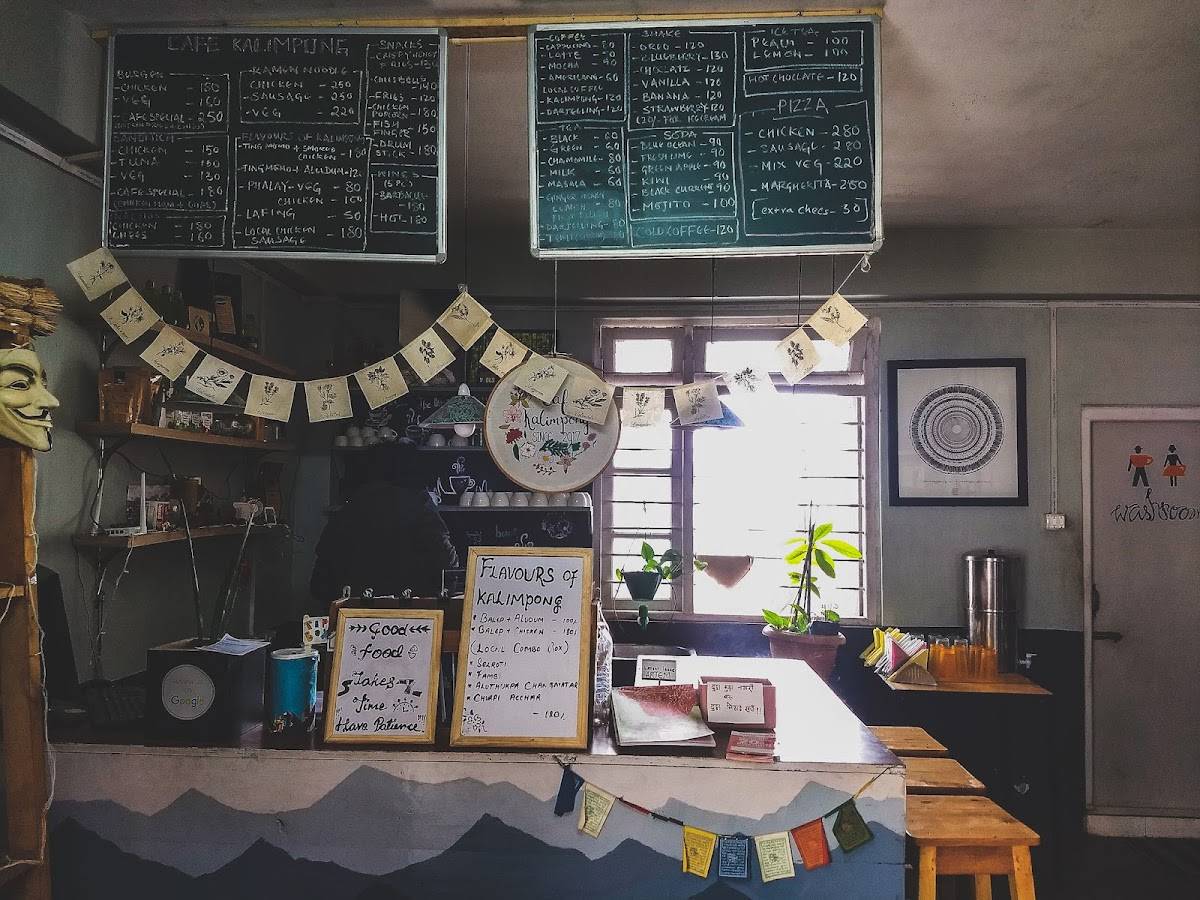 Menu at Cafe Kalimpong, Kalimpong