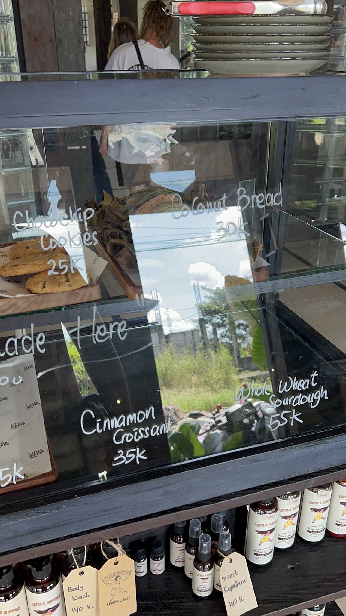 Menu at Little Ripper Bali cafe, Tabanan