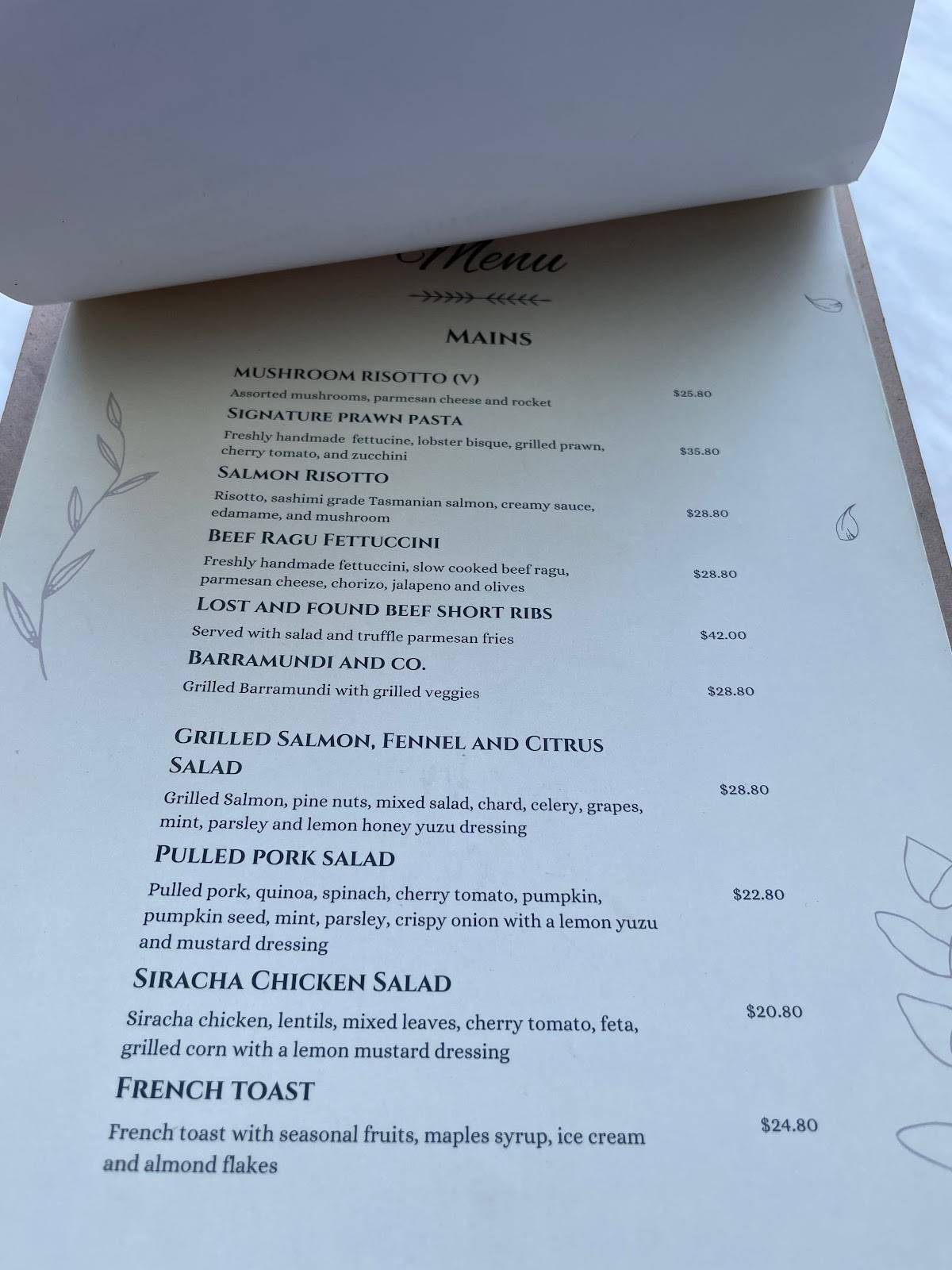 Menu at Cafe Lost and Found - North Sydney Cafe, Coffee Nearby, North ...