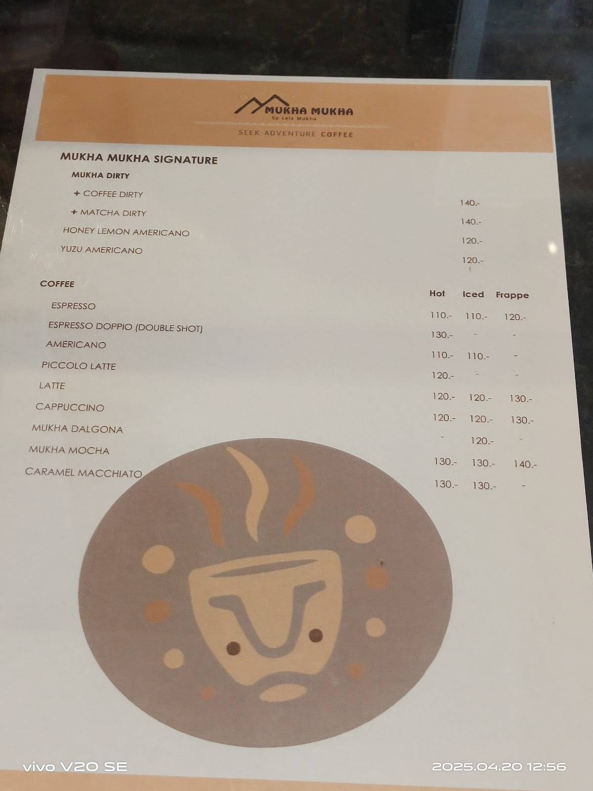 Carta de Mukha Mukha Tented Cafe Khaoyai ( มูก้า มูก้า เขาใหญ่ ), Nong ...
