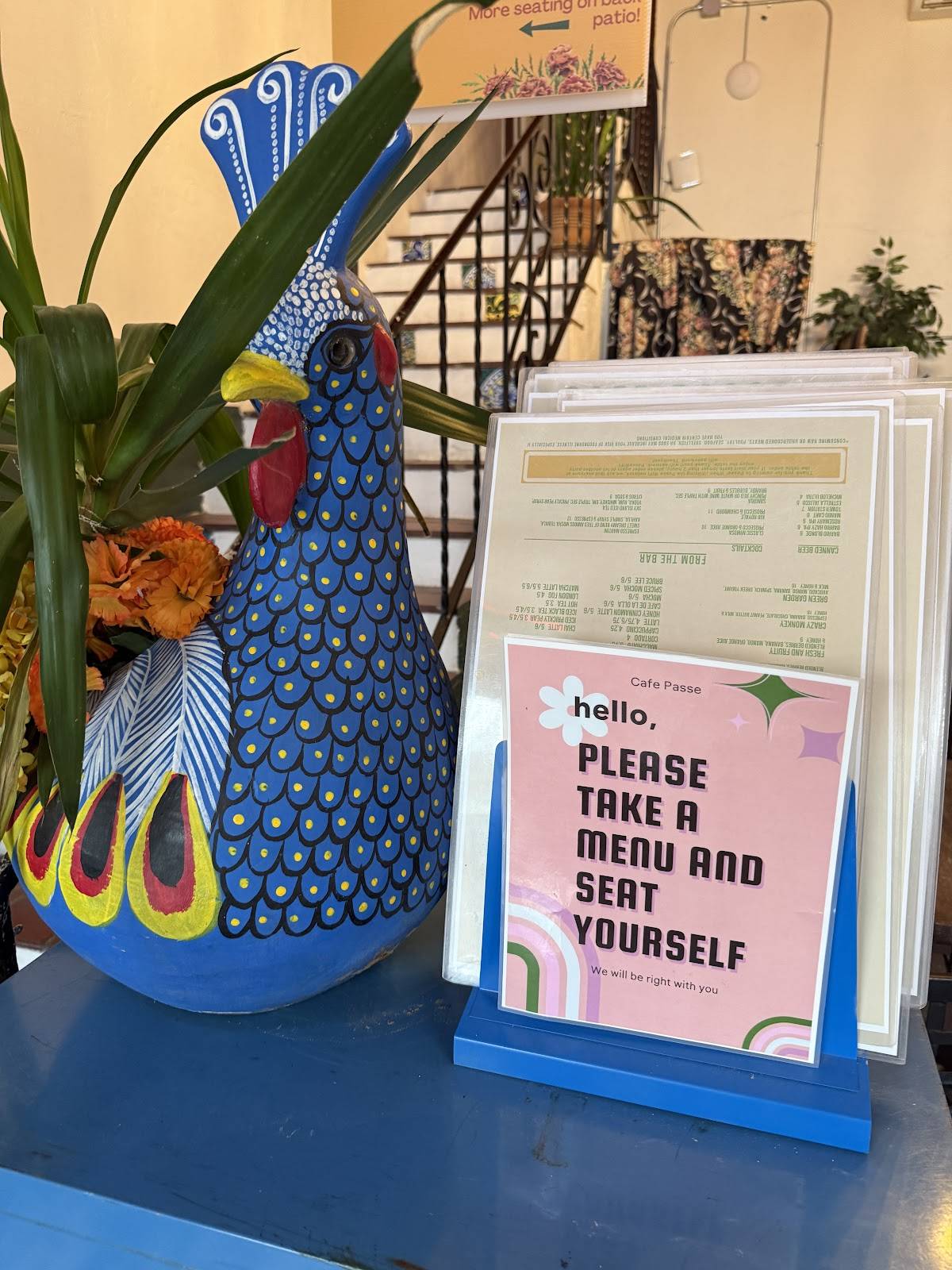Menu at Cafe Passe, Tucson