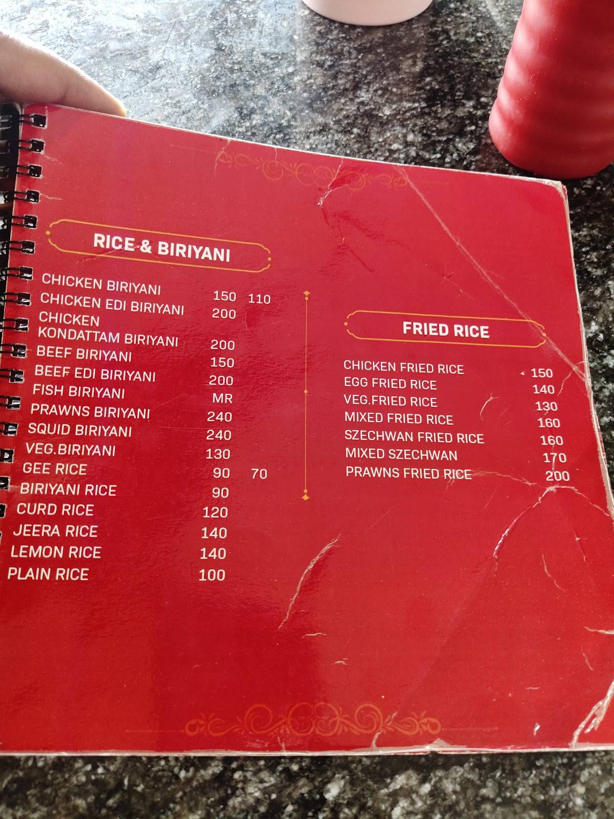 Menu at Cafe Qatar Restaurant, Sultan Bathery