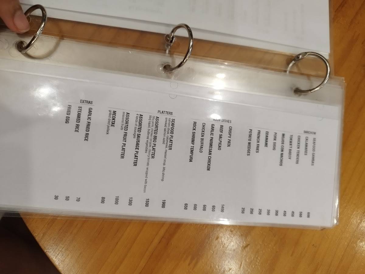 Menu at Cafe Roo Malate - Premium Rooftop Cafe, Manila