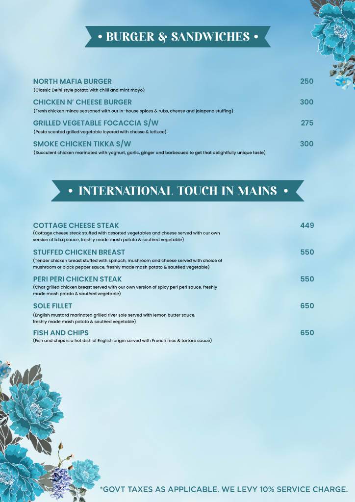 Menu at Solasta Cafe, Gurugram