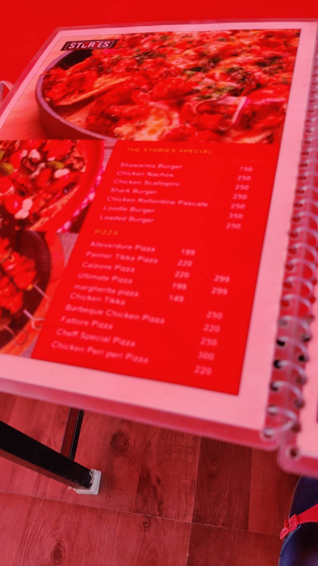 Menu at THE STORIES, Davanagere