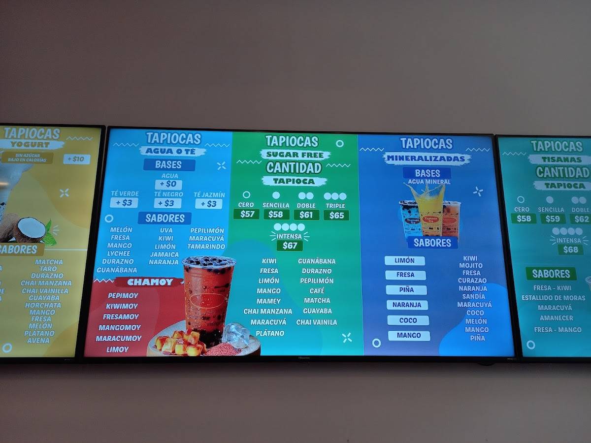 Carta del café Tapioca Go Real Center, Zapopan, Av. Sta. Margarita ...