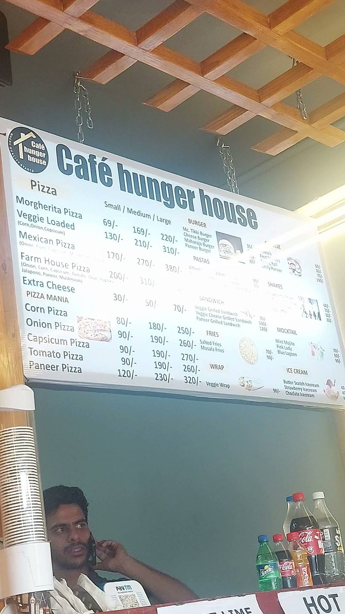 Menu at Cafe hunger house, Barsar