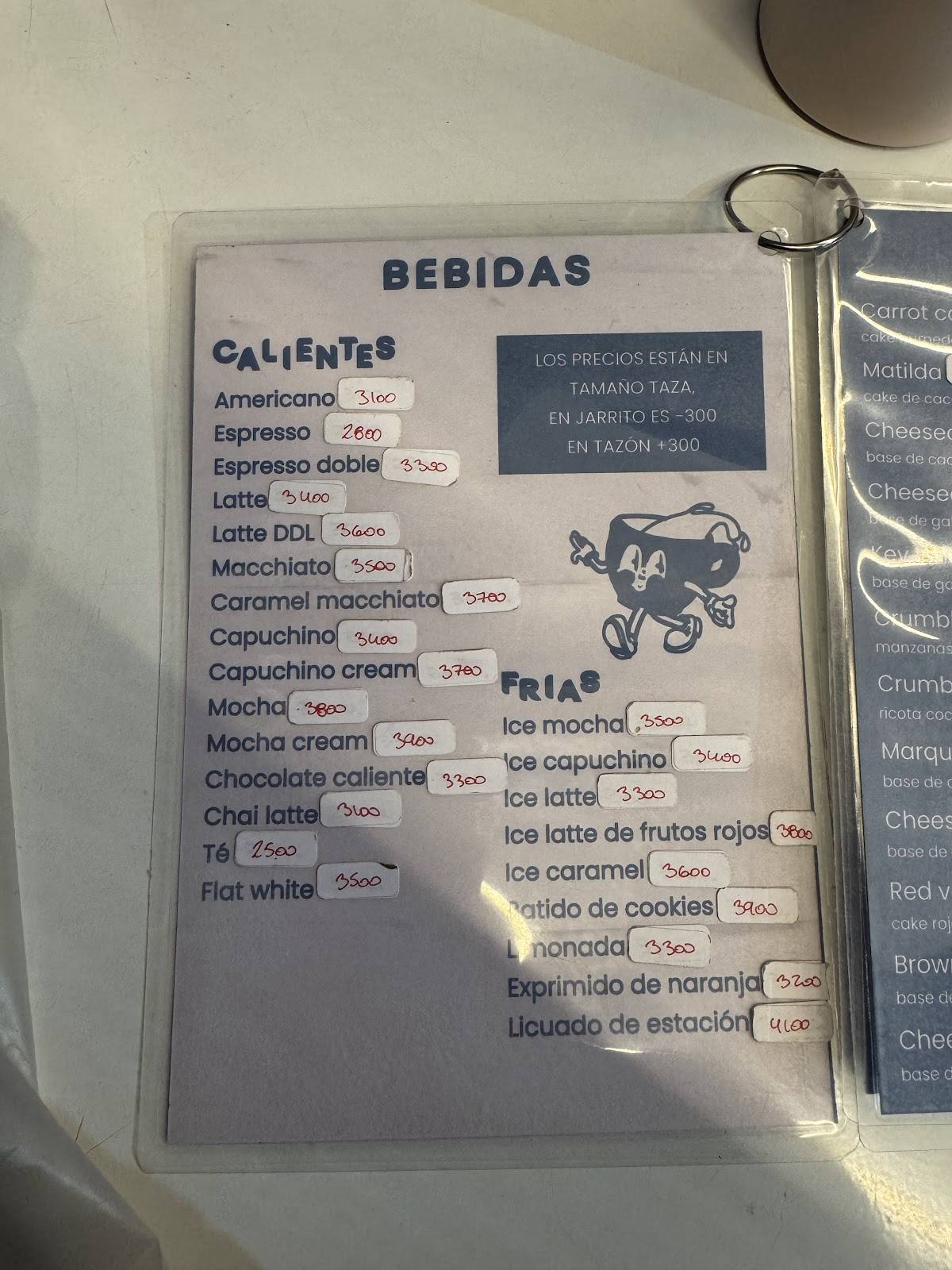 Menu at Brado Café Wilde, Wilde