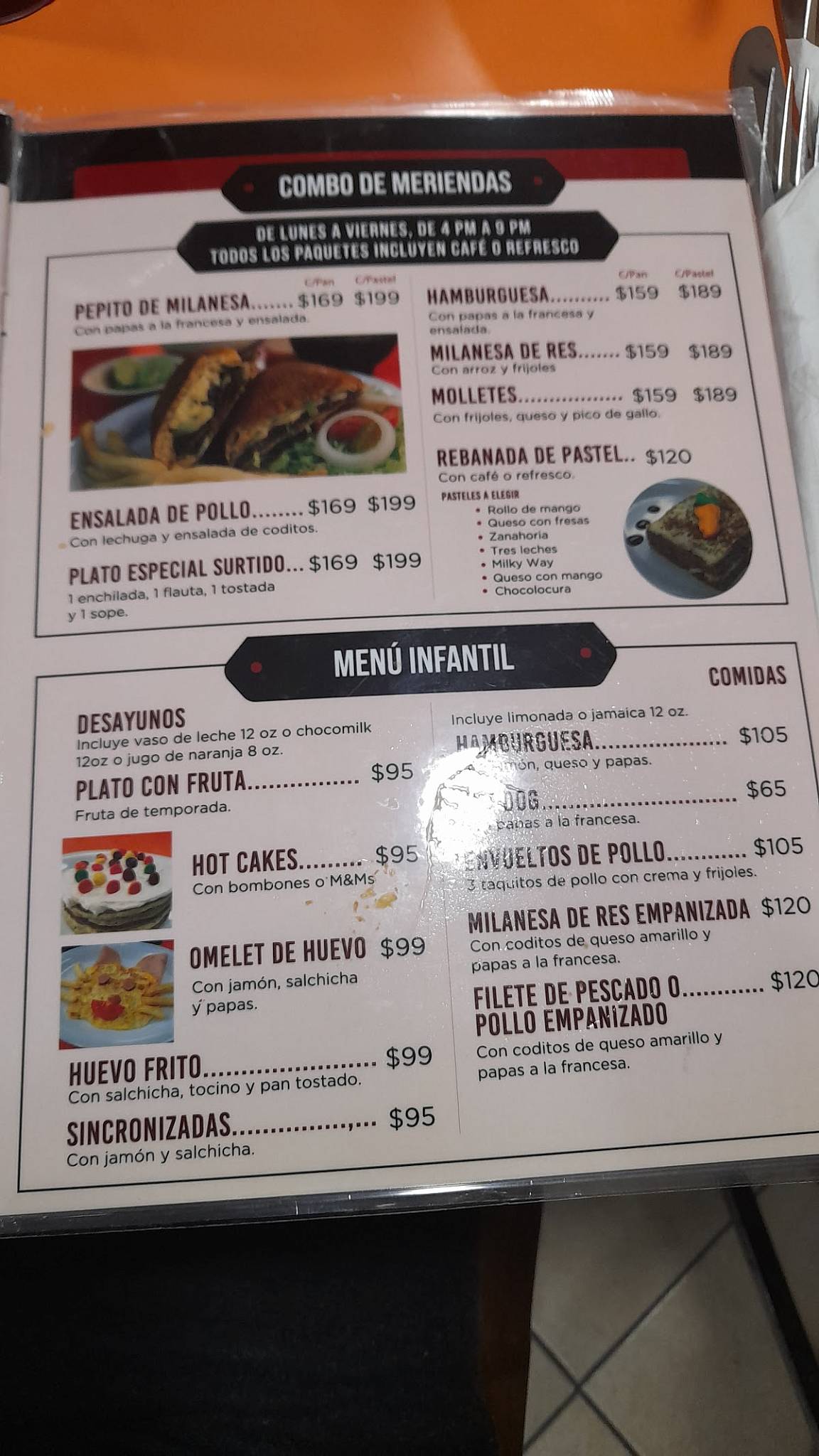 Carta de Cafetería Gaby, Monterrey, Hermenegildo Galeana 818