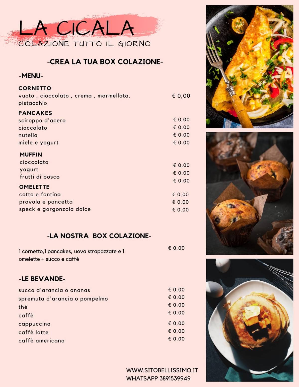 Menu da Caffè La Cicala caffè bar, Pisa, Via Francesco Crispi
