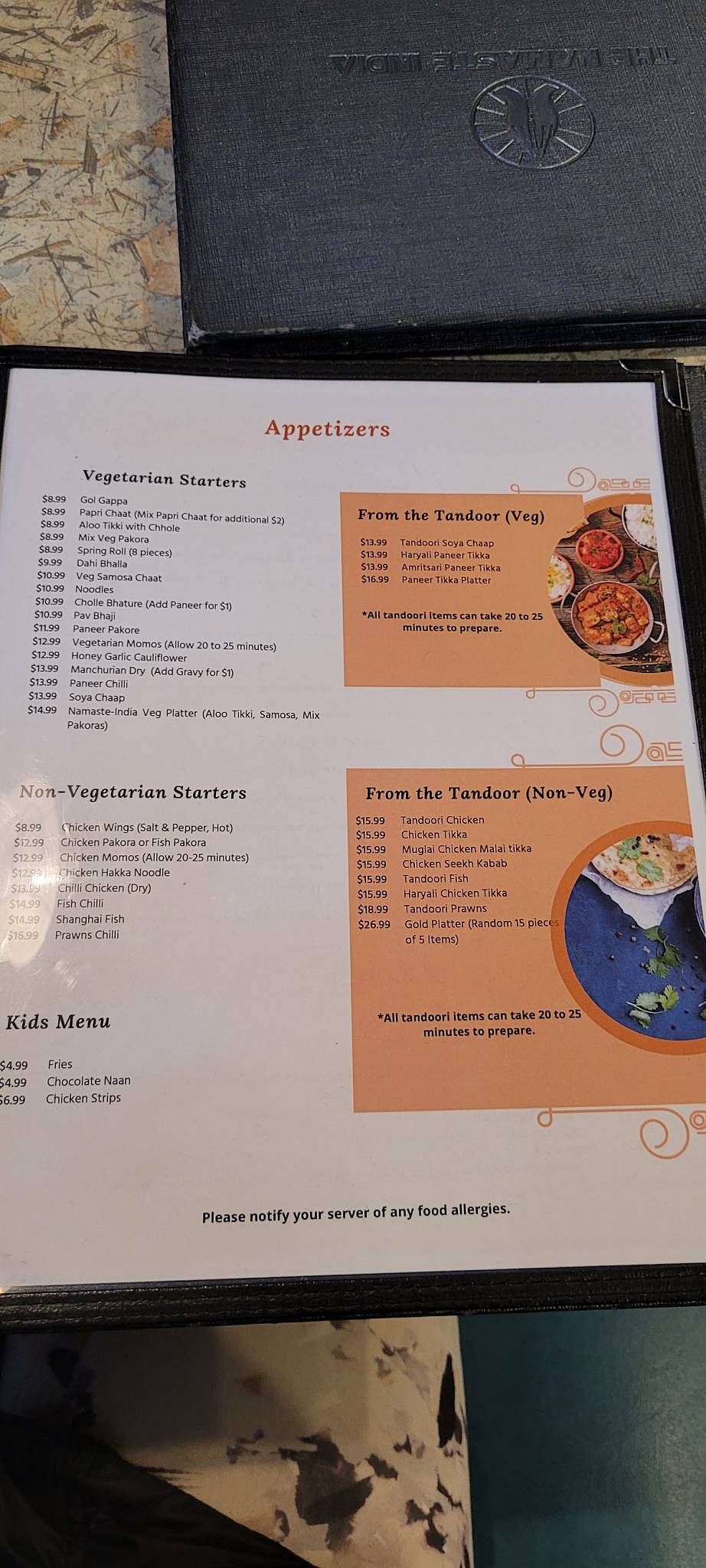 Menu at Calgary The Namaste India Buffet & Chaat House restaurant, Calgary