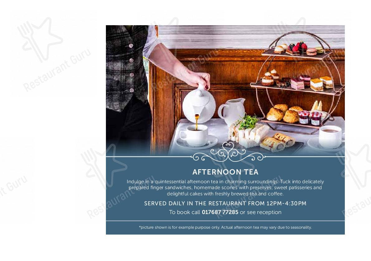 Menu at Cally Palace Hotel & Golf Course restaurant, Gatehouse of Fleet