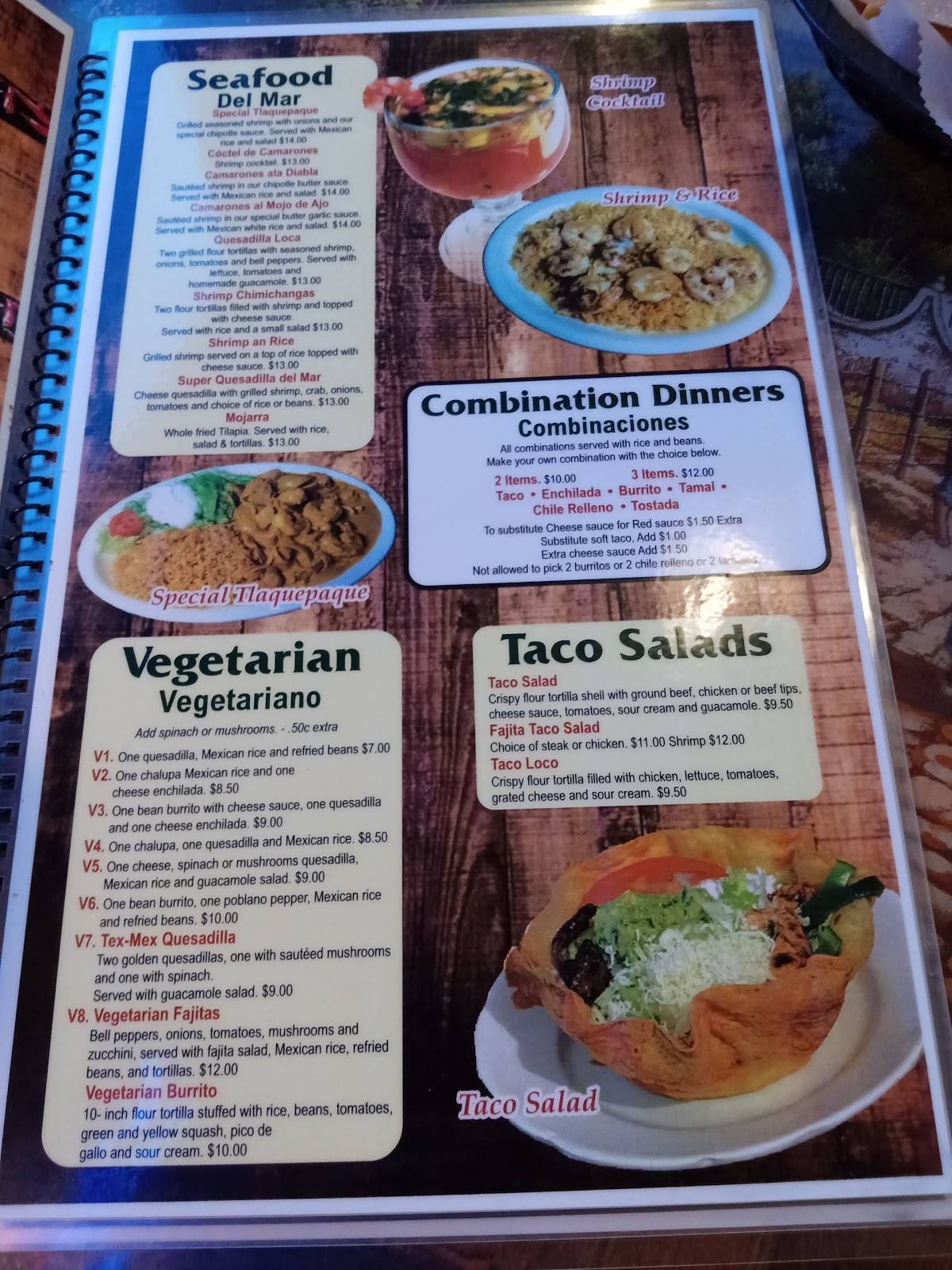 Menu at Canelos Mexican Family Restaurant, Canton