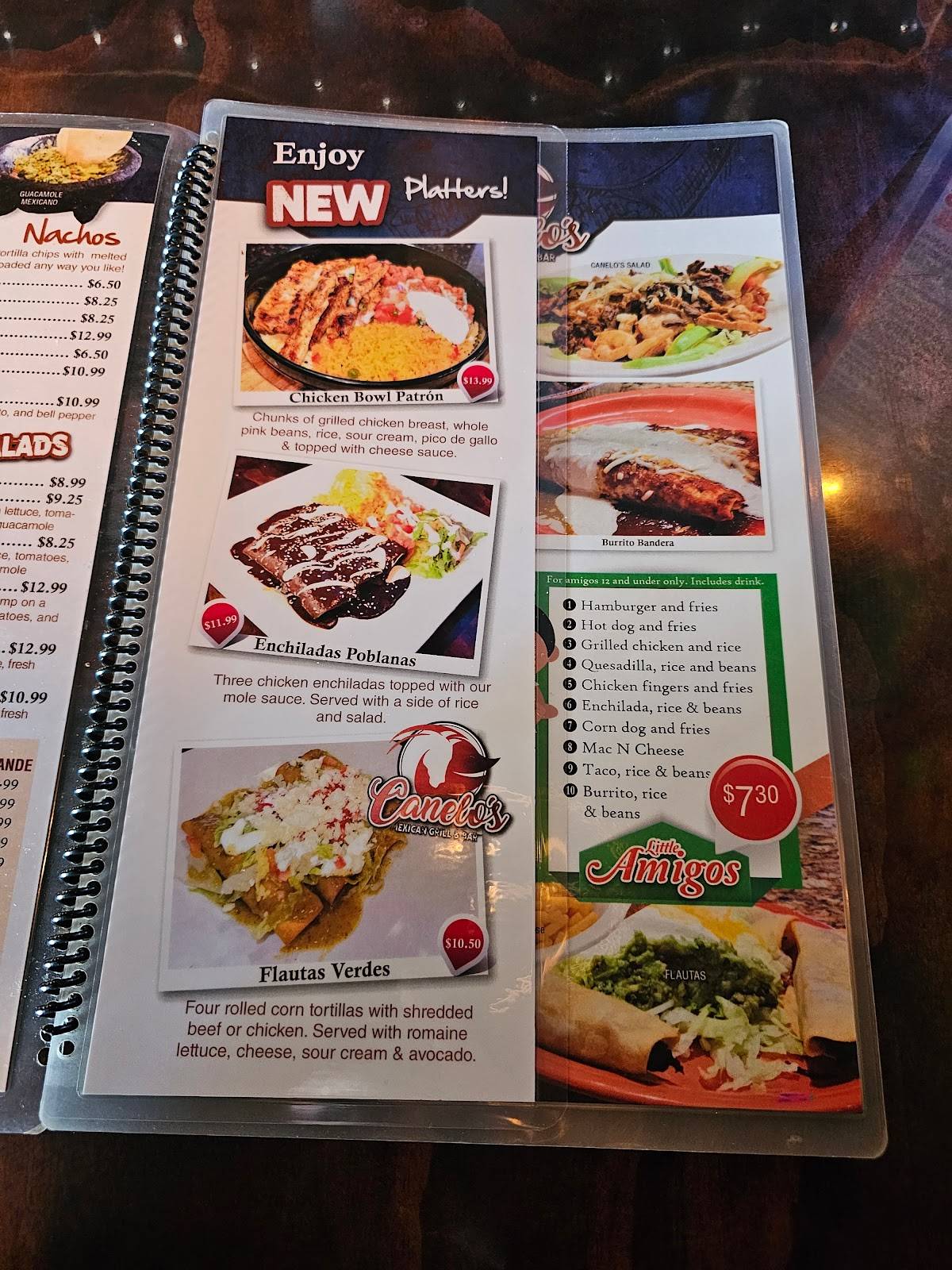 Menu at Canelo's Mexican Grill and Bar, Clinton